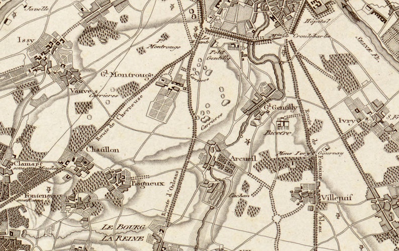 1805 Map of Paris - Etsy