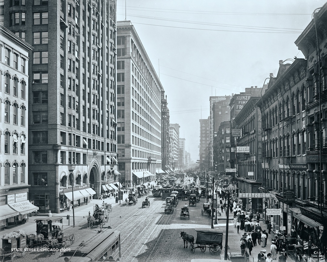 Vintage Photograph of State Street in Chicago Circa 1905 - Etsy