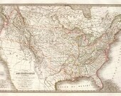 1832 Map of the United States - Etsy