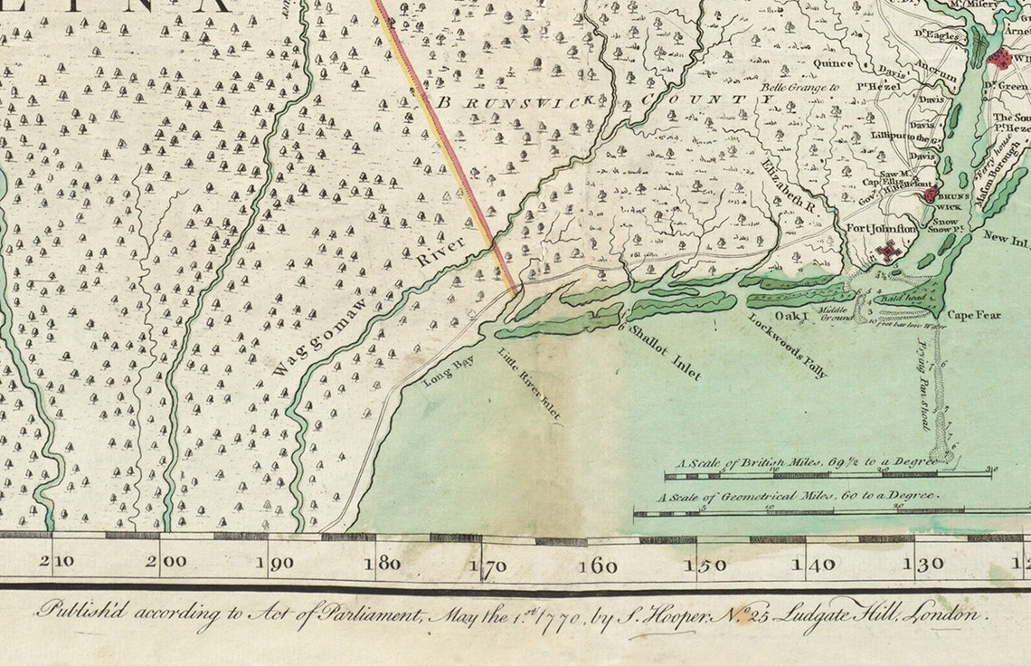 1770 Map of North Carolina - Etsy