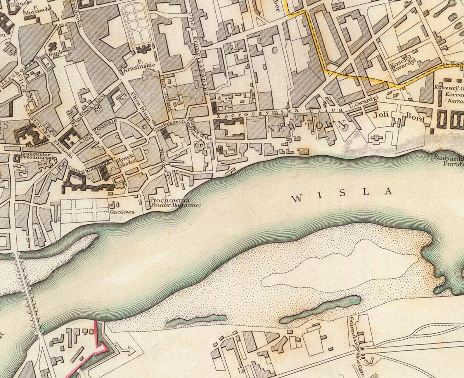 1831 Map of Warsaw - Etsy