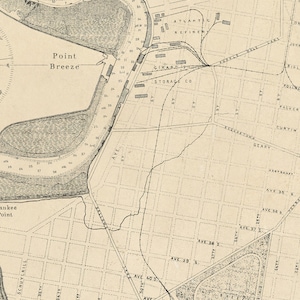 1891 Nautical Chart of the Philadelphia Waterfront - Etsy