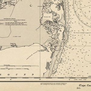 1933 Nautical Chart of Cape Cod Bay - Etsy
