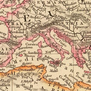 1832 Map of the World - Etsy