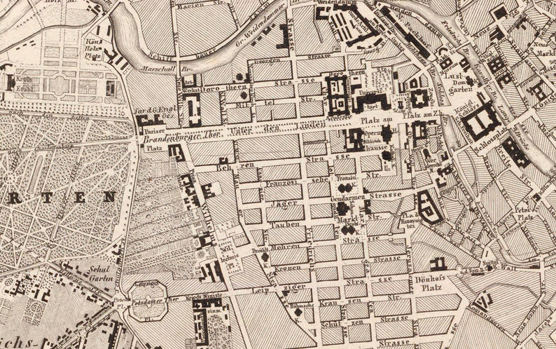 1860 Map of Berlin - Etsy