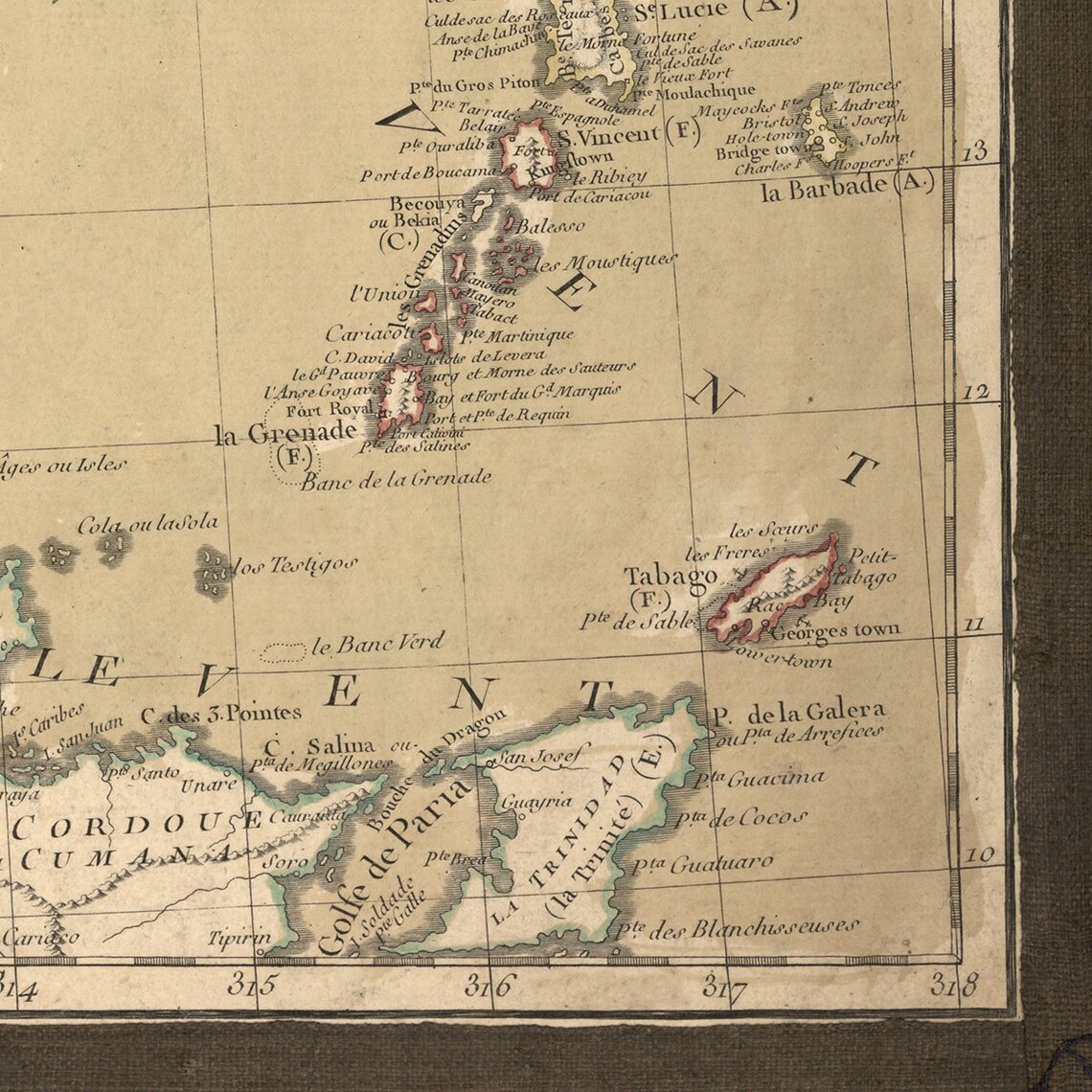 1782 Map of the Caribbean - Etsy