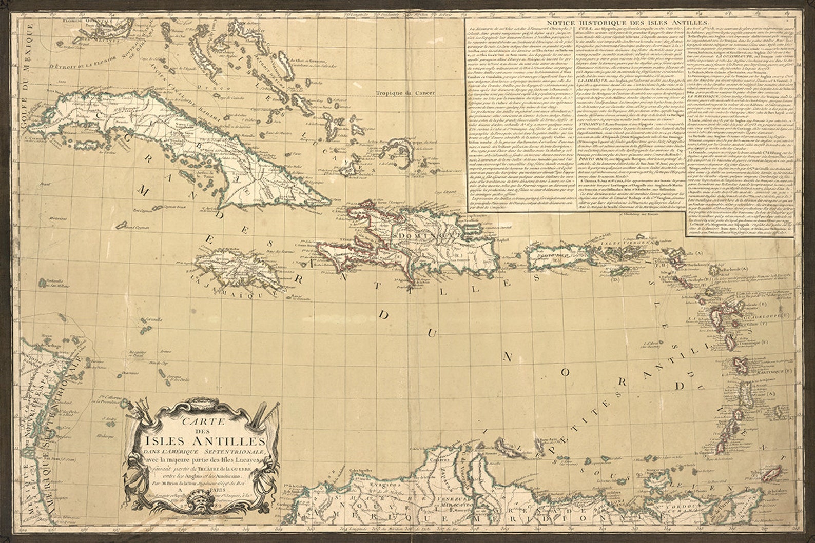1782 Map of the Caribbean - Etsy
