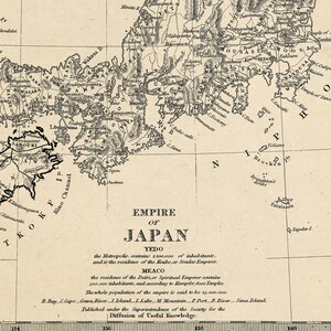 1835 Map of Japan - Etsy