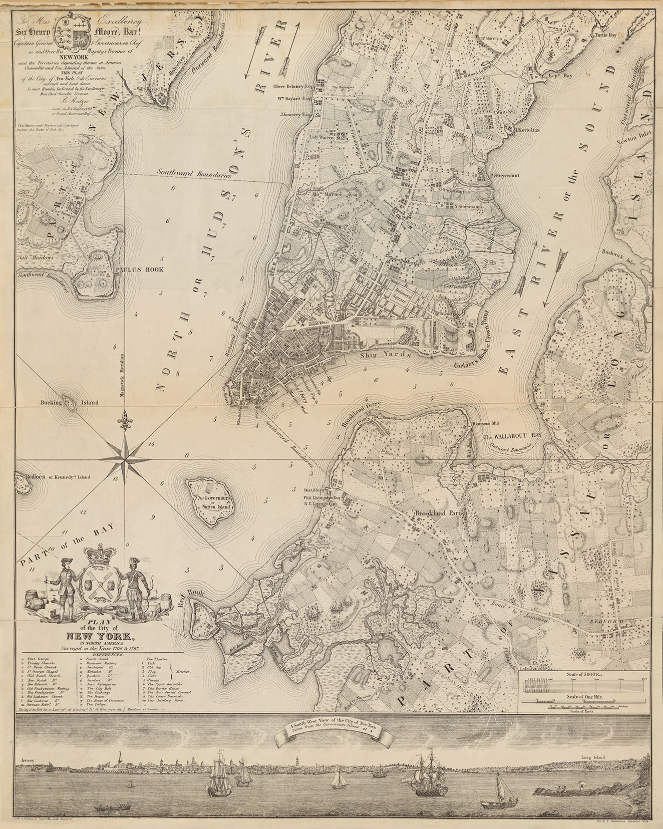 1767 Map of New York City - Etsy