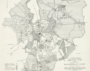 Map of Wakefield - Etsy