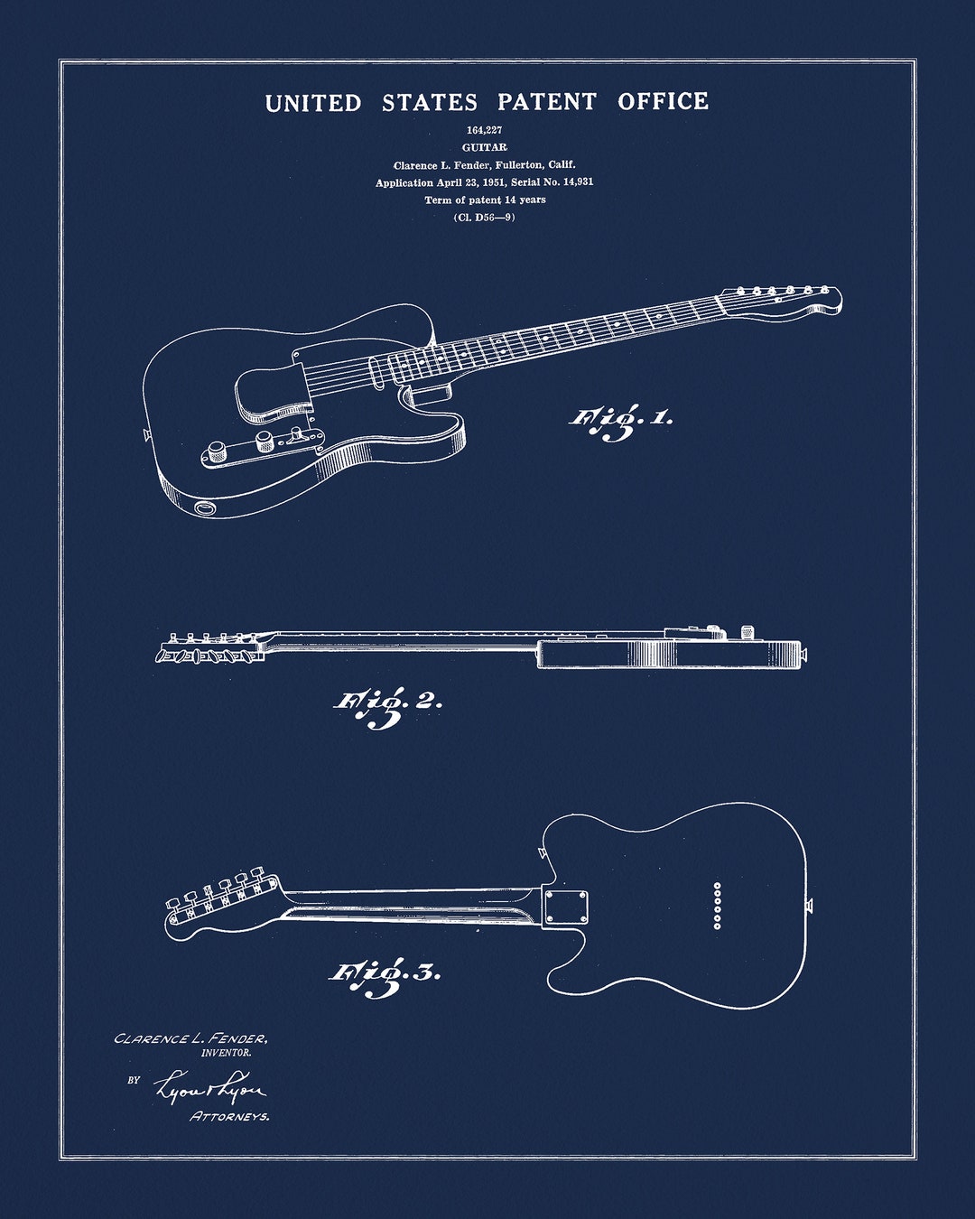 Fender Guitar Patent Print - Etsy