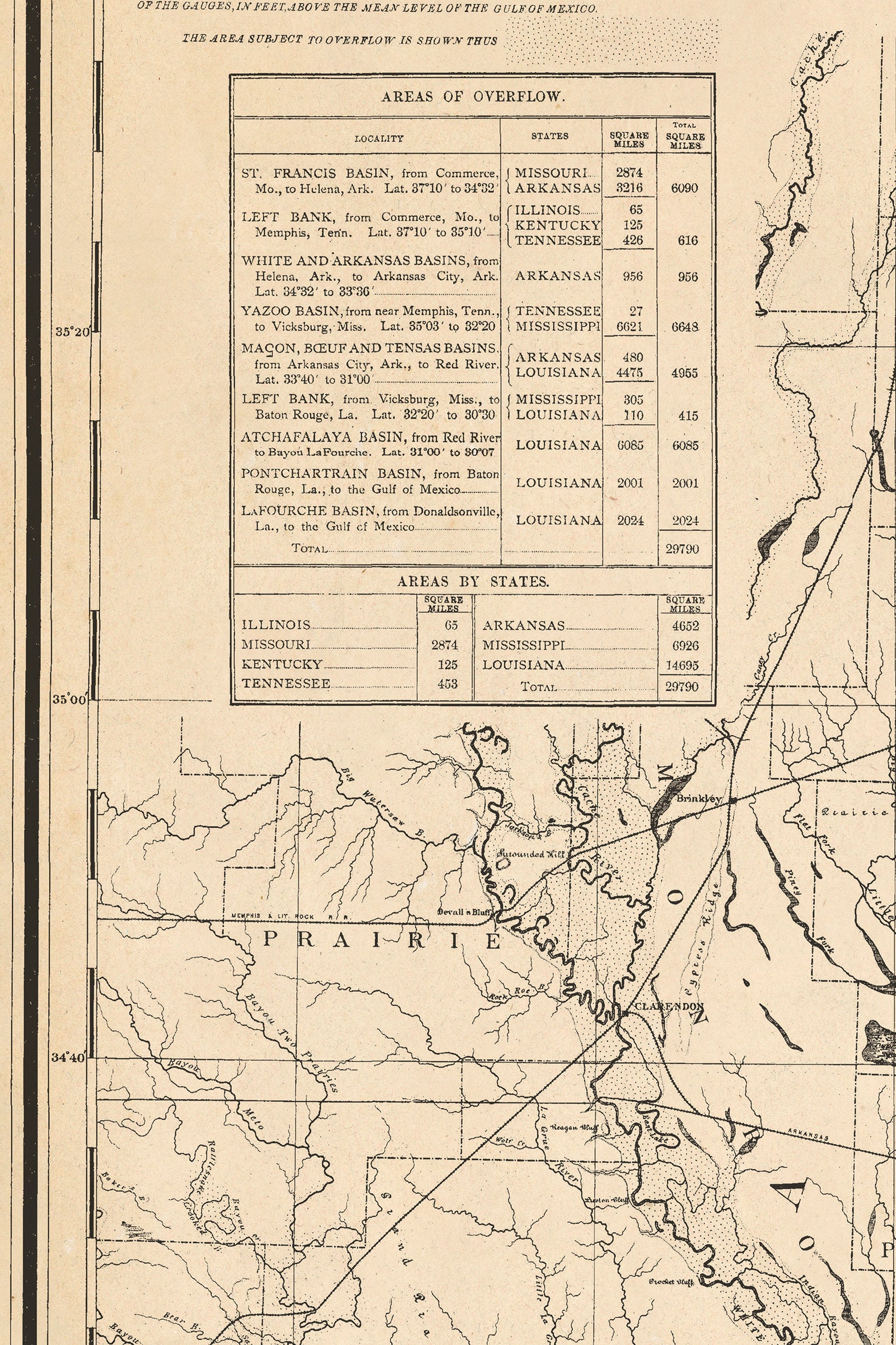 1879 Map of the Mississippi River - Etsy