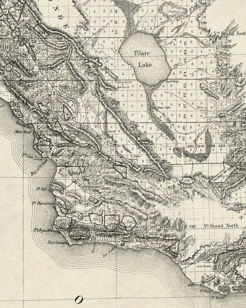 1860 Map of California - Etsy