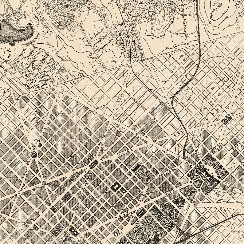 1884 Map of Washington D.C. - Etsy