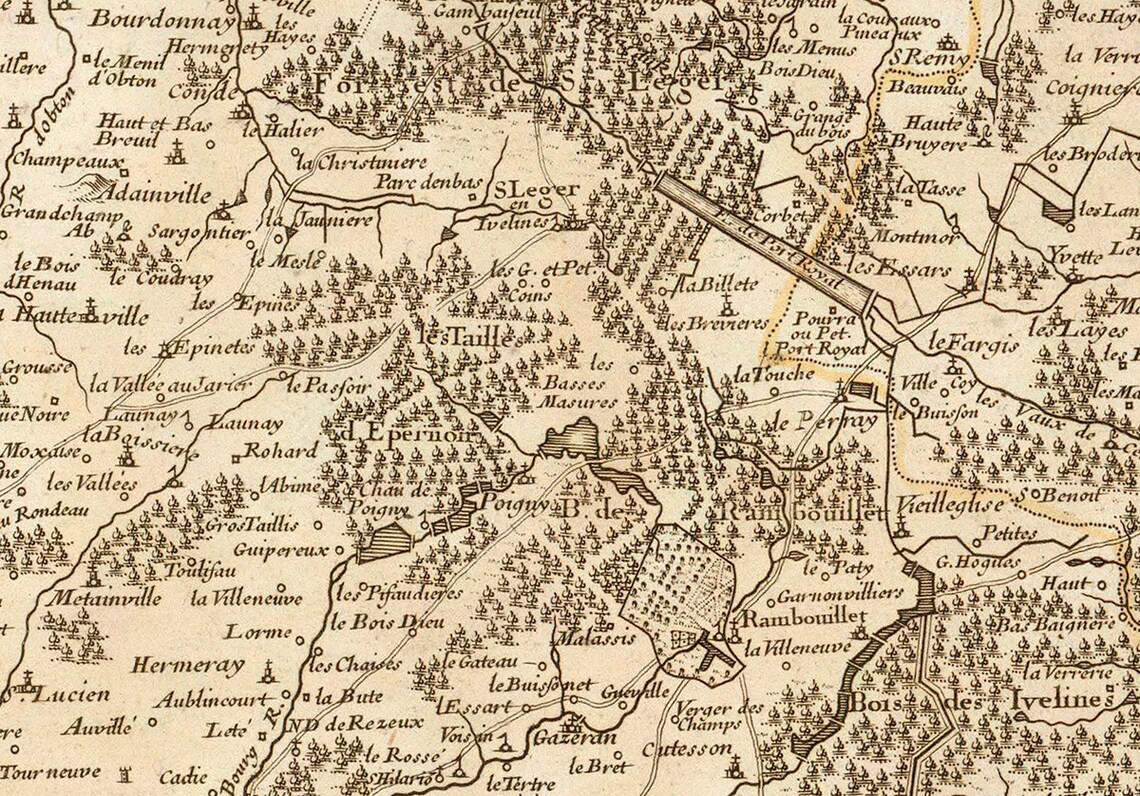 1711 Map of Paris - Etsy