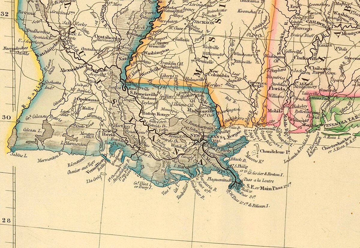 1834 Map of America - Etsy