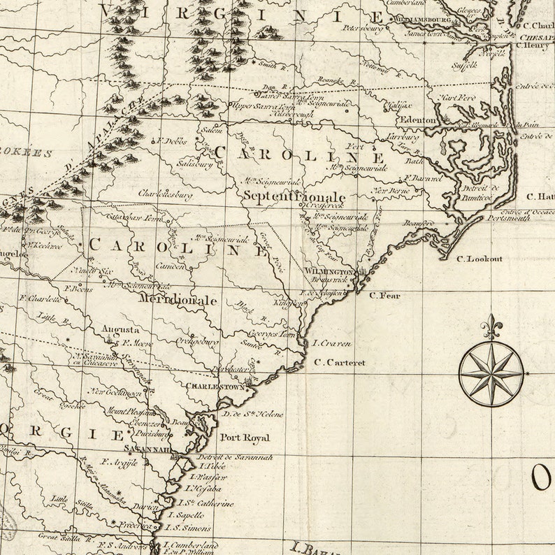 1784 Map of America - Etsy