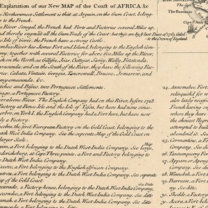 1774 Map of the African Coast - Etsy