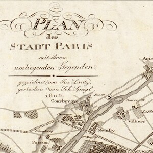 1805 Map of Paris - Etsy