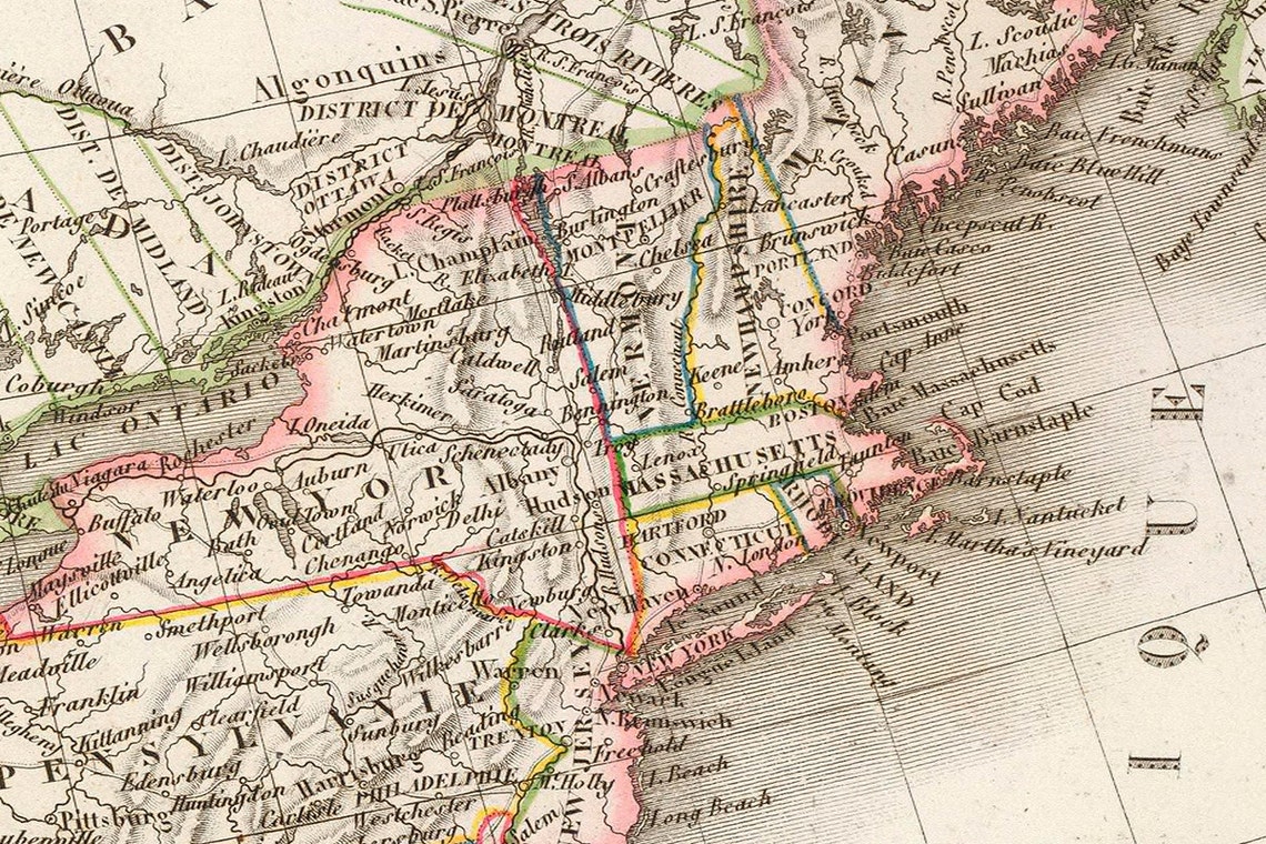1832 Map of the United States - Etsy