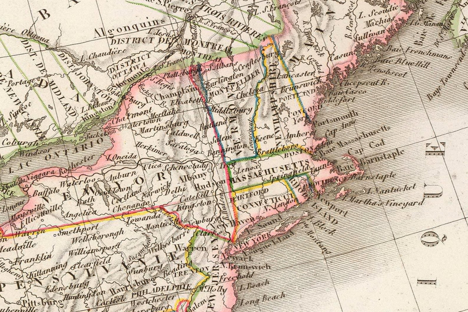 1832 Map of the United States - Etsy