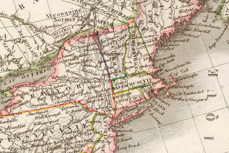 1832 Map of the United States - Etsy