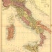 1890 Map of Italy - Etsy