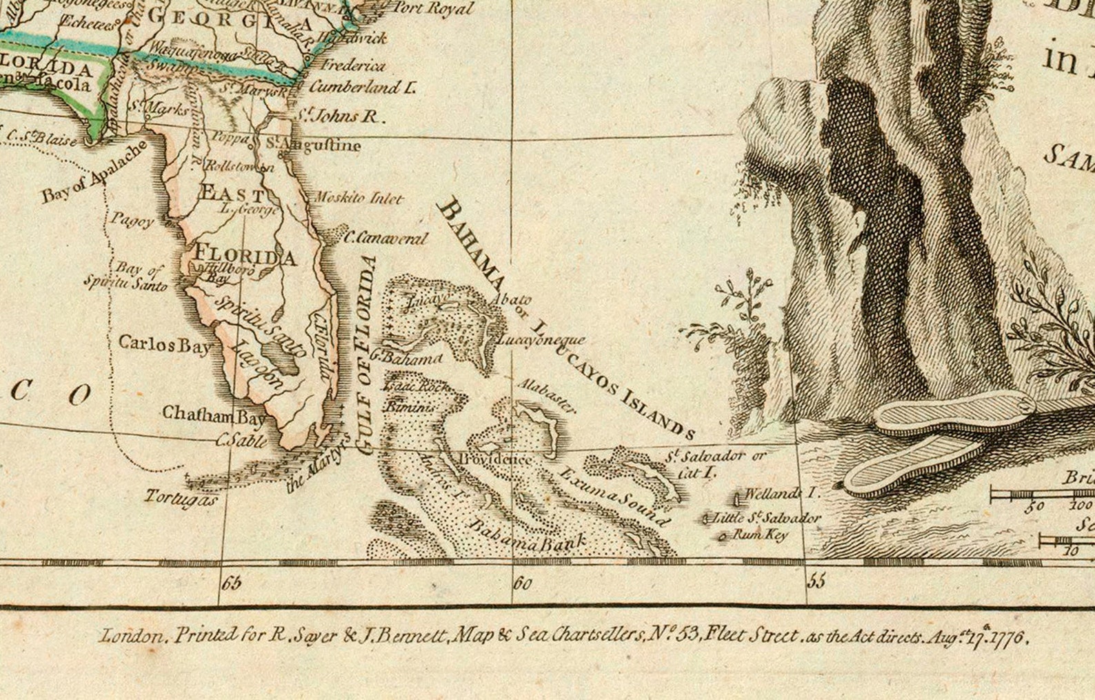 1776 Map of the US and Canada - Etsy