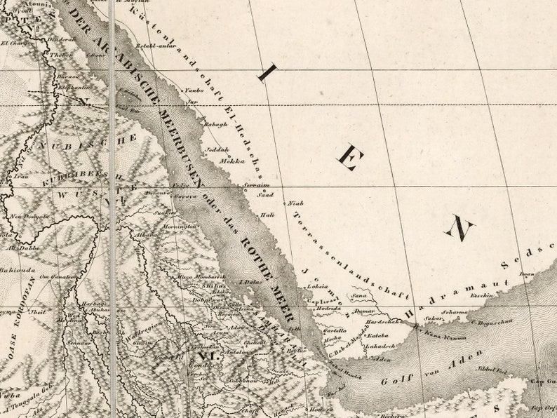 1830 Map of Africa - Etsy