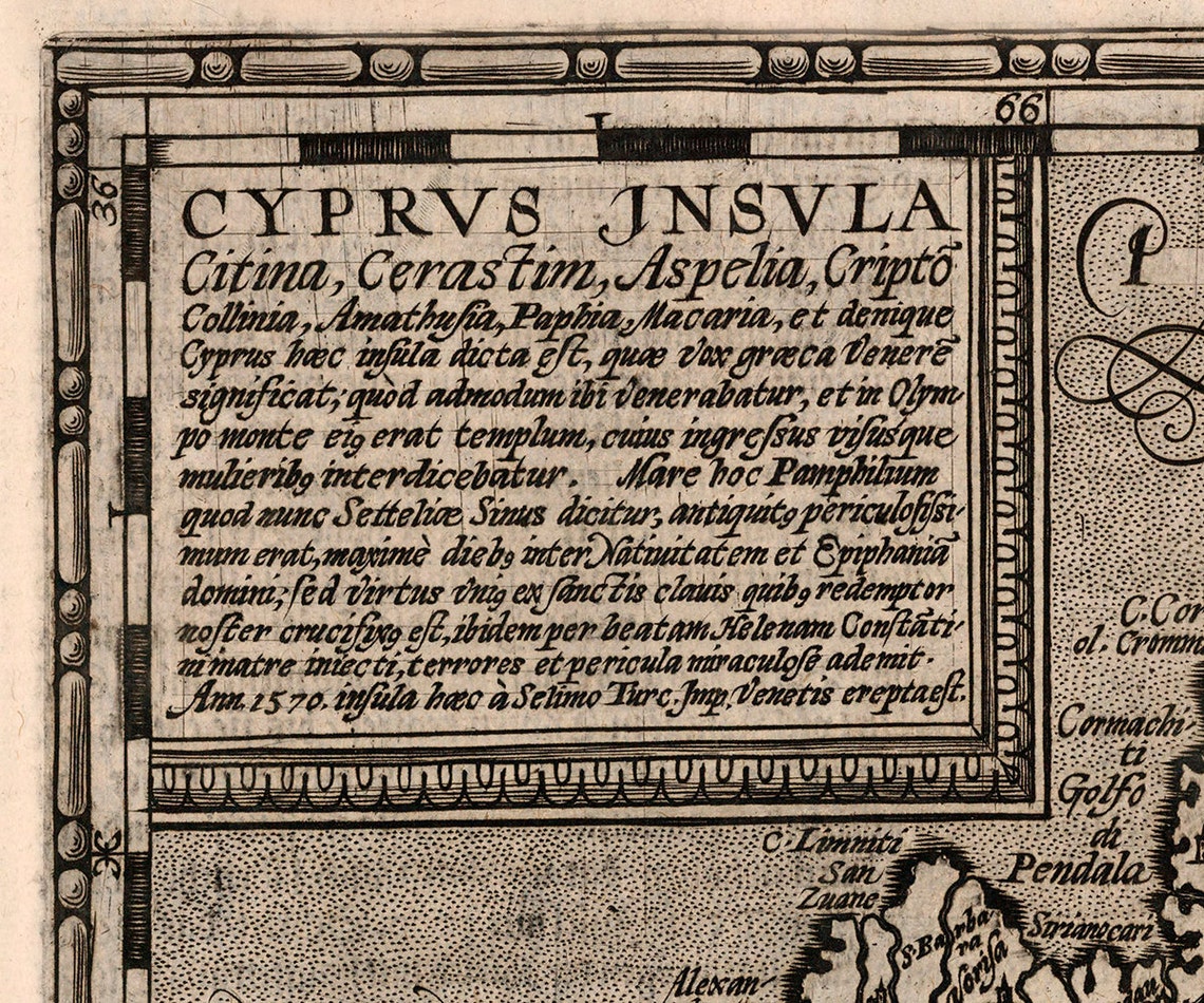 1600 Map of Cyprus - Etsy