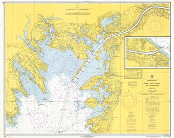 Cape Cod Canal Map 1984 Nautical Chart Print - Etsy