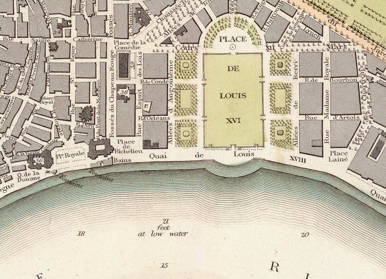 1832 Map of Bordeaux, France - Etsy