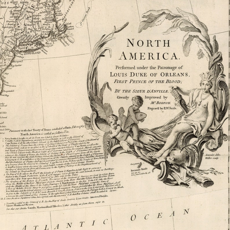 1774 Map of North America - Etsy