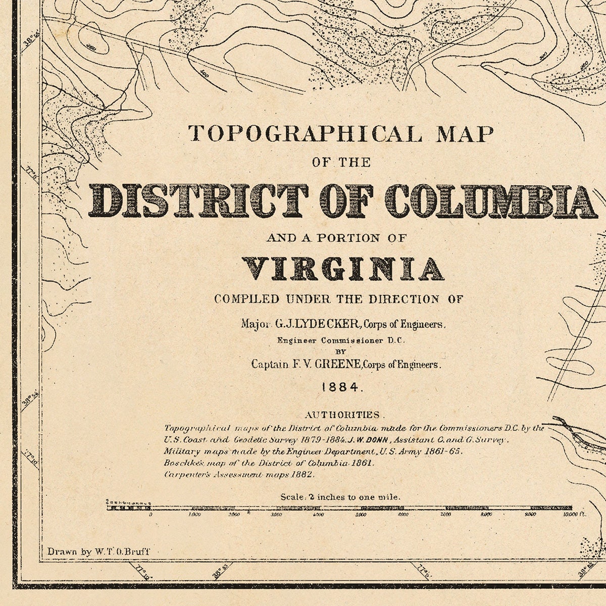 1884 Map of Washington D.C. - Etsy