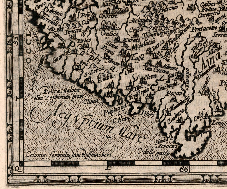 1600 Map of Cyprus - Etsy