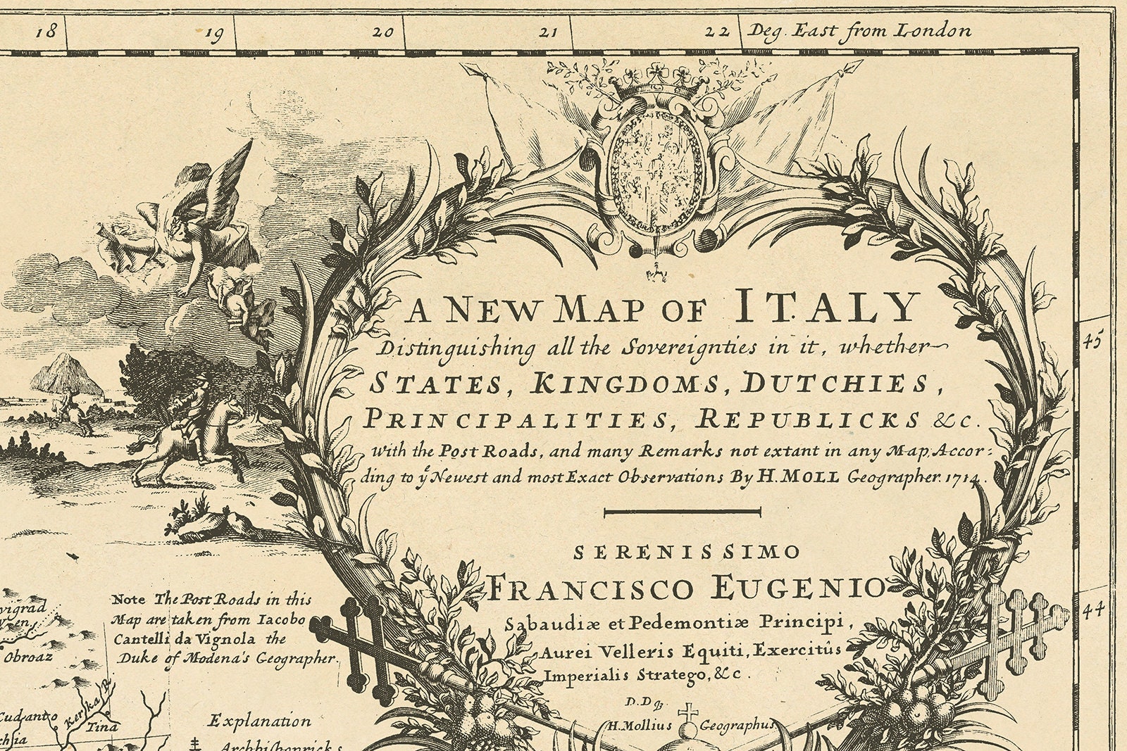 1714 Map of Italy - Etsy