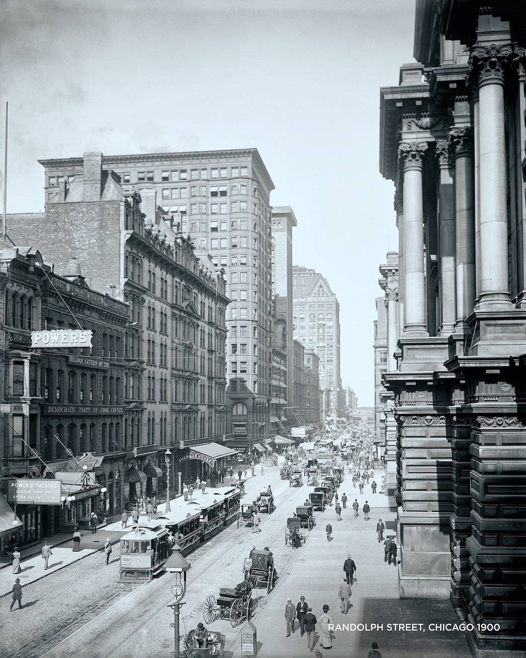 Vintage Photograph of Randolph Street in Chicago Circa 1900 - Etsy