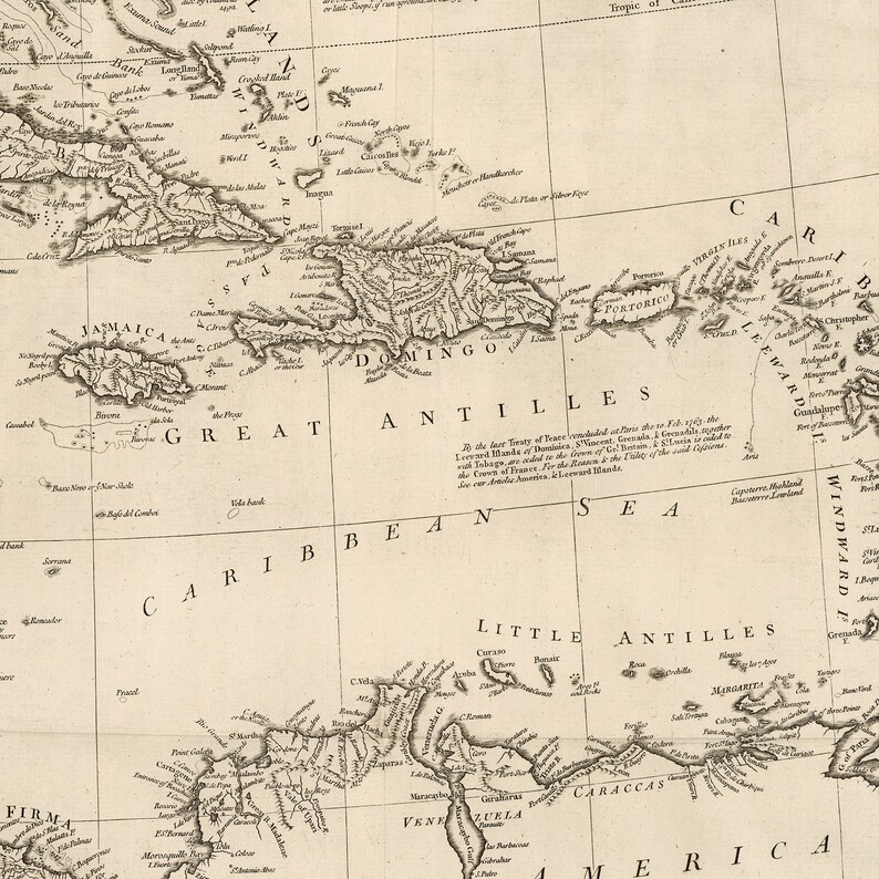 1774 Map of North America - Etsy