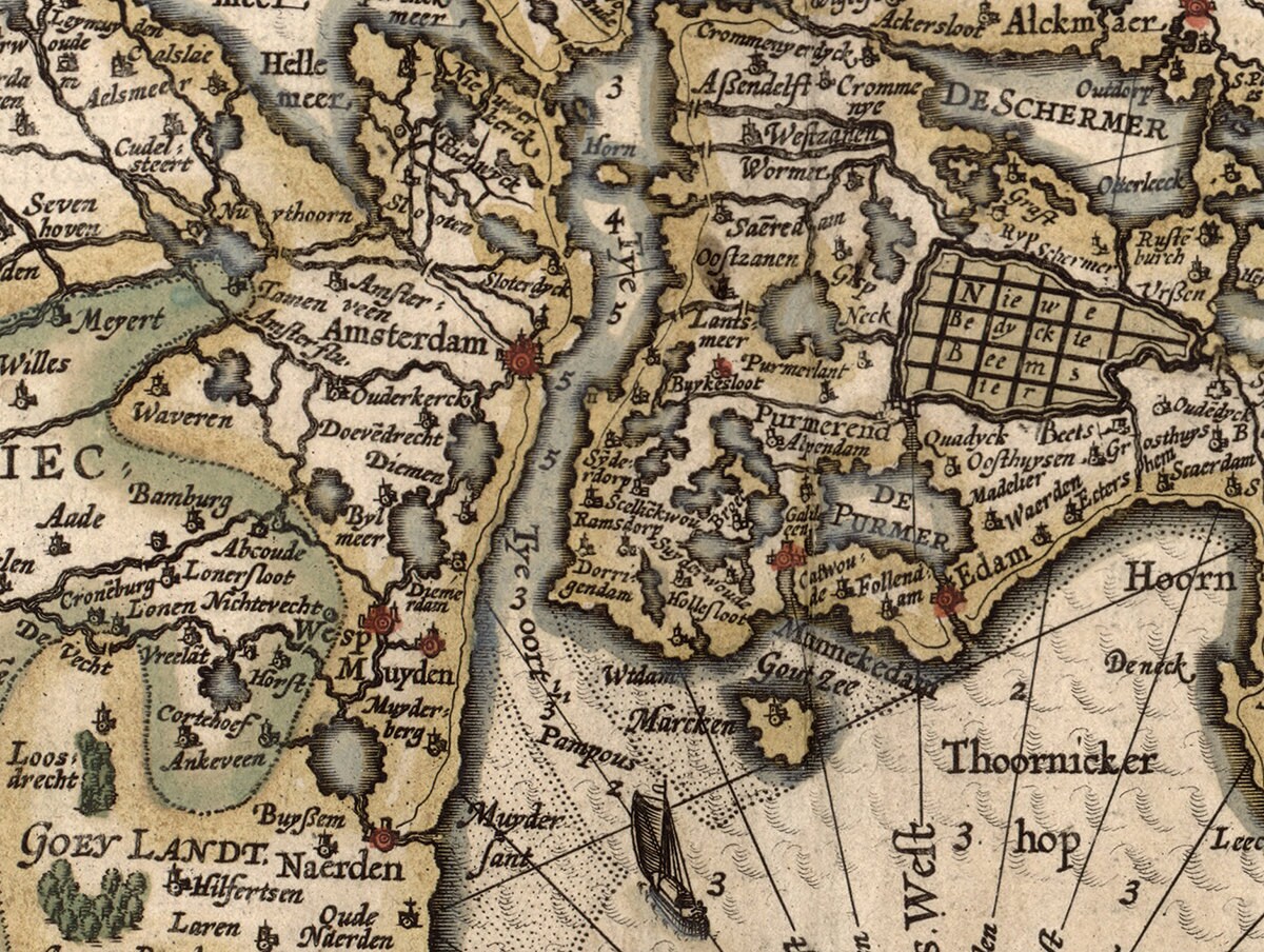 1622 Map of Holland | Etsy