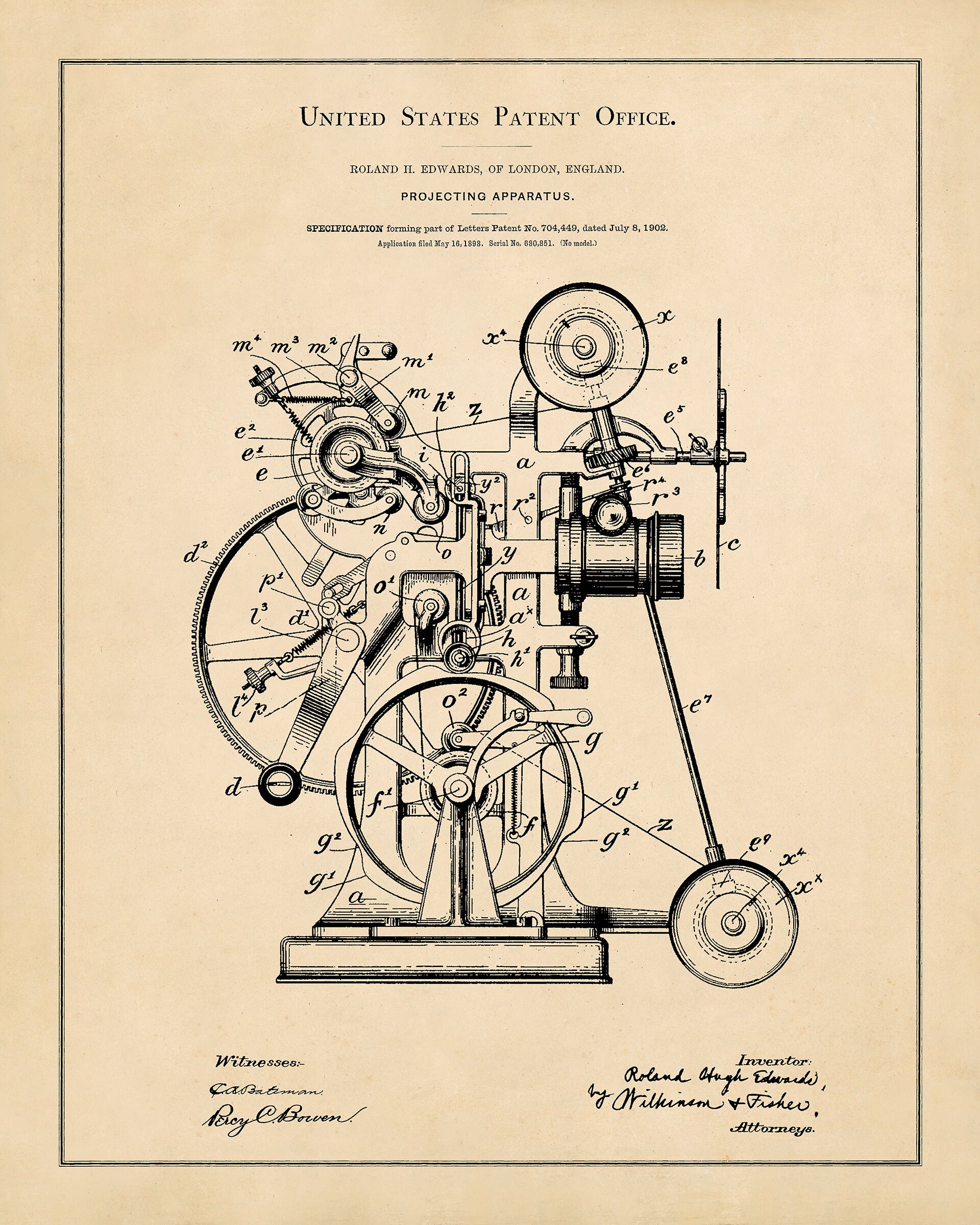 Projector Patent Print - Etsy