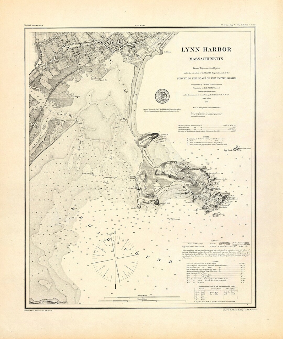 Lynn Harbor Massachusetts 1877 Etsy