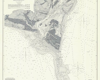 Cape Fear Map Cape Fear River 1917 Nautical Chart Print - Etsy
