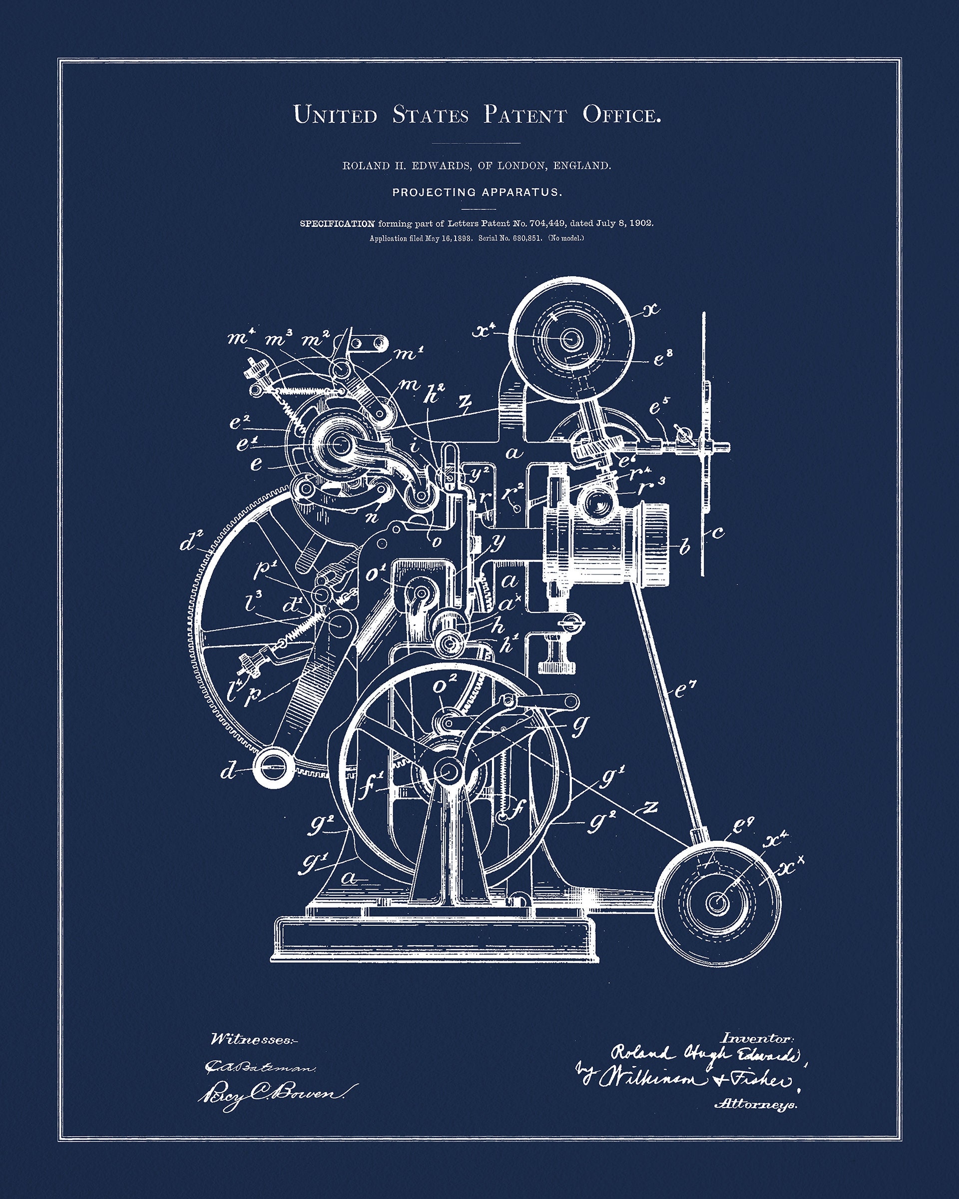 Projector Patent Print - Etsy