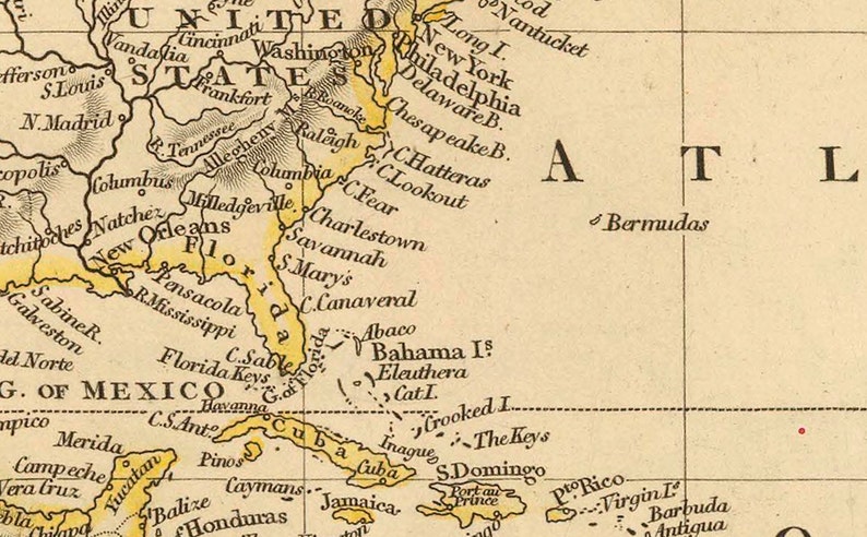 1832 Map of the World - Etsy