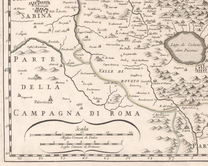 1692 Map of Abruzzo, Italy - Etsy