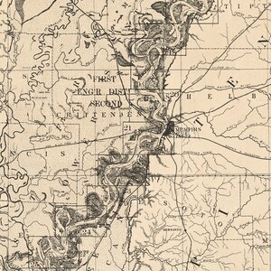 1879 Map of the Mississippi River - Etsy