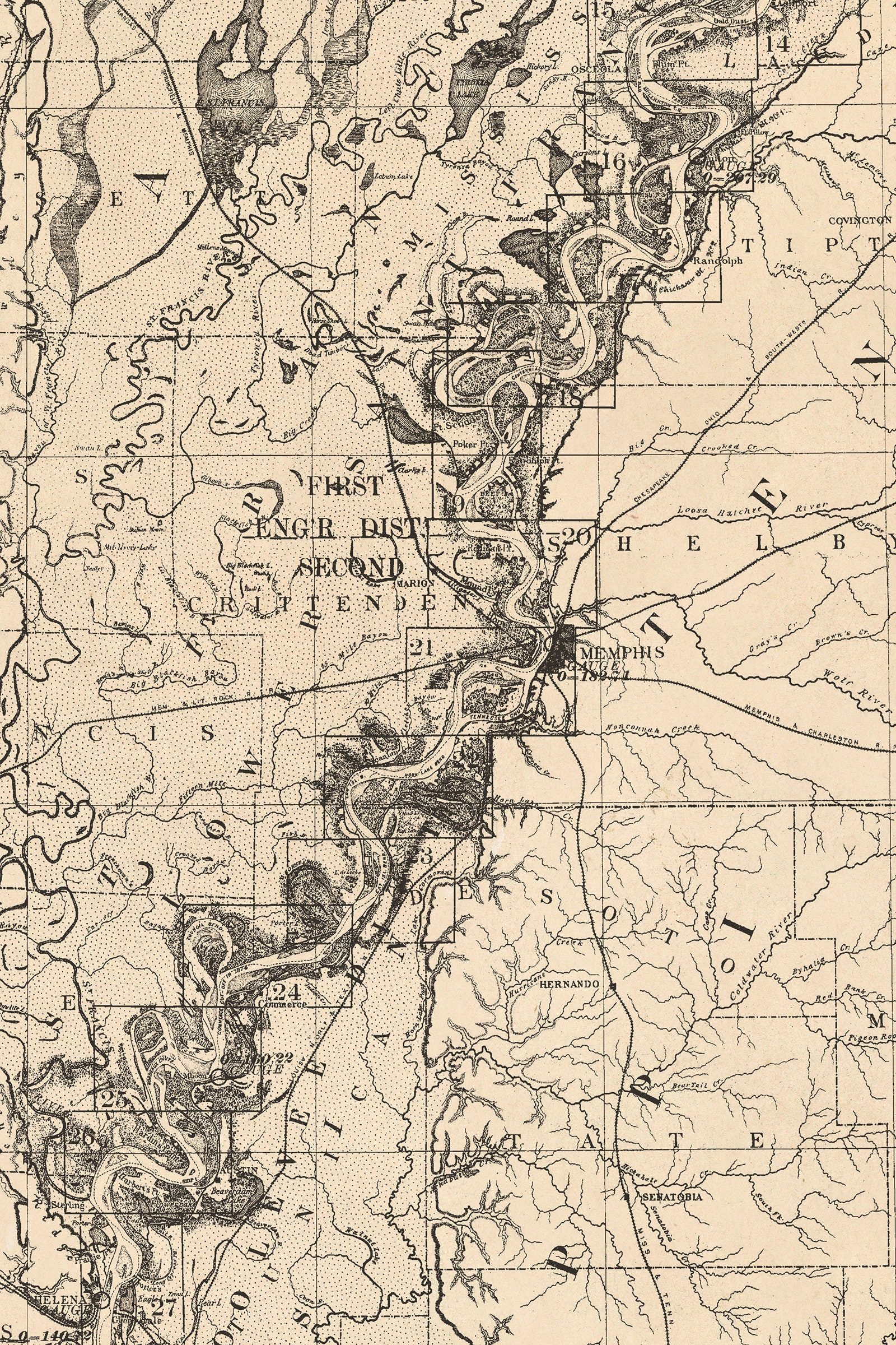 1879 Map of the Mississippi River - Etsy
