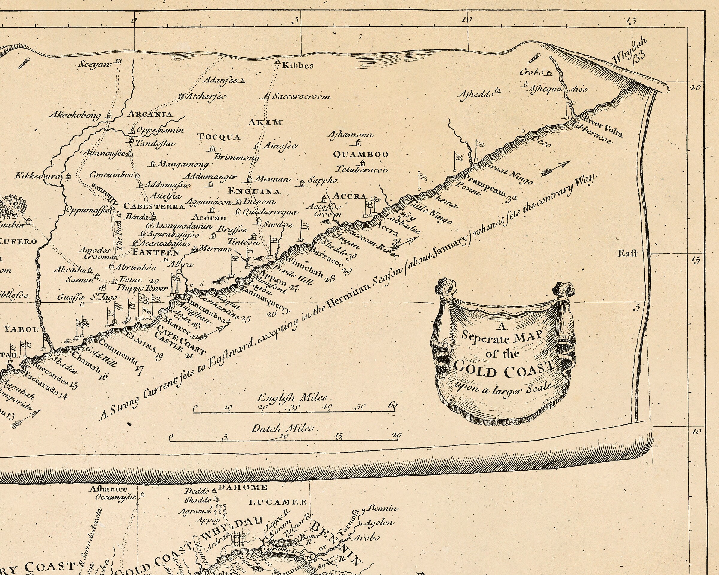 1774 Map of the African Coast - Etsy