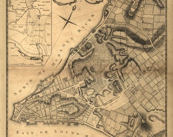 1789 Map of New York City - Etsy