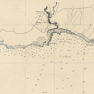 Nautical Chart of Monterey Bay, California - Etsy